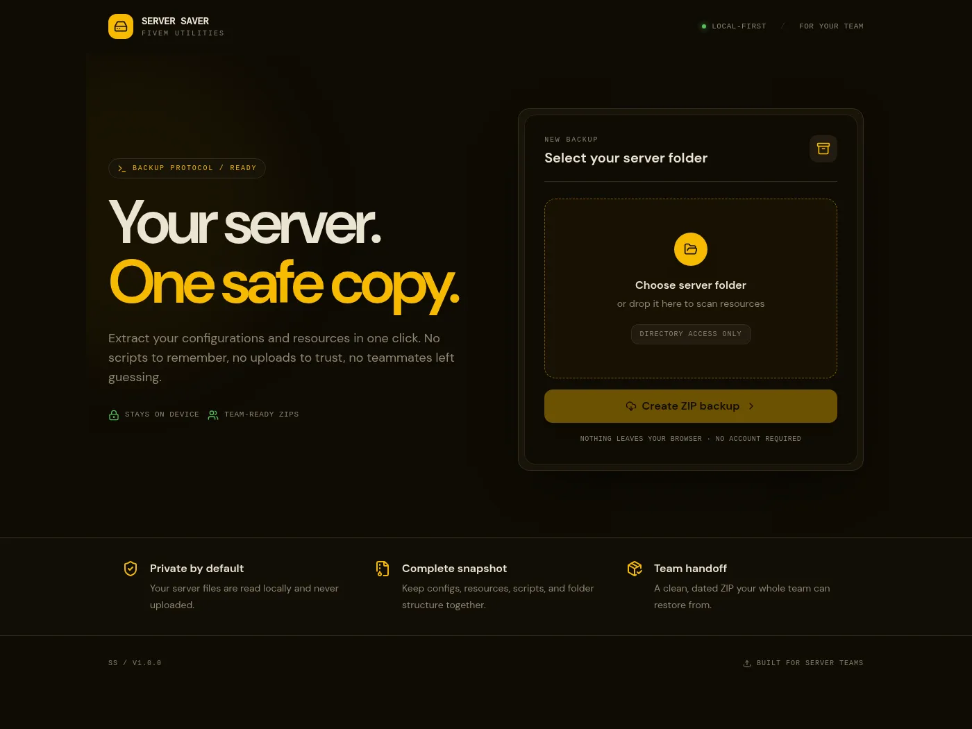 FiveM Server Saver