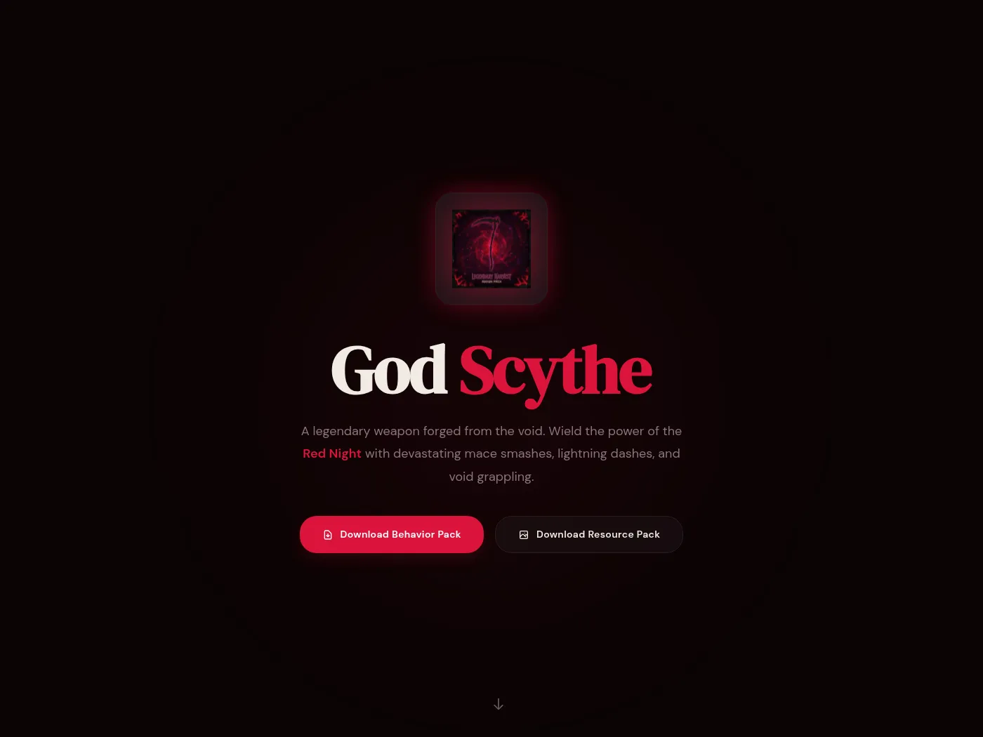 God Scythe Minecraft Addon