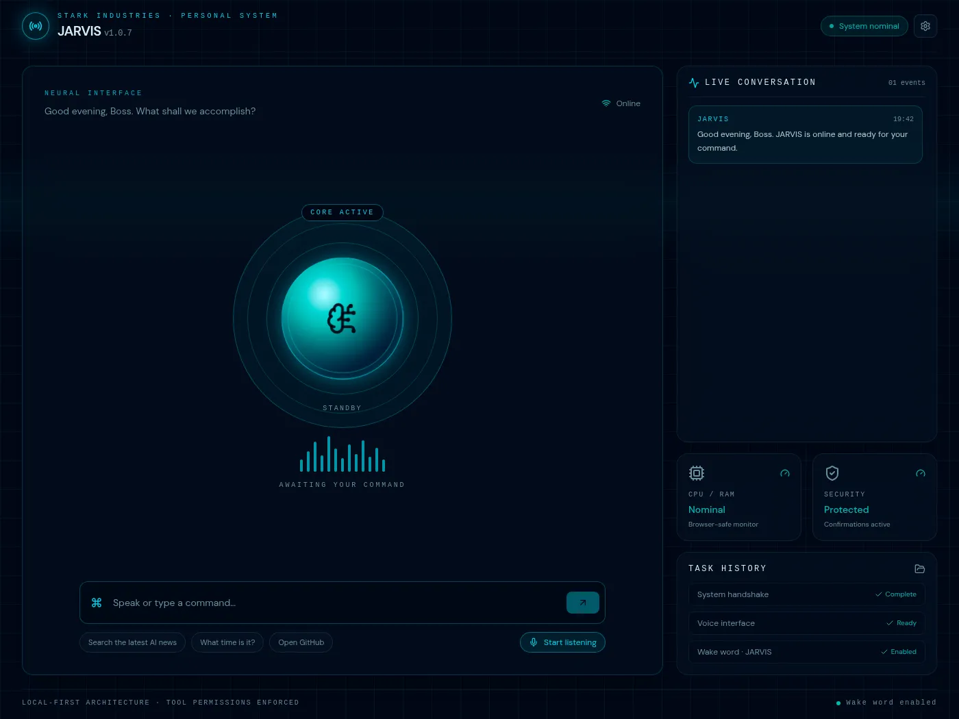 JARVIS AI Desktop Assistant