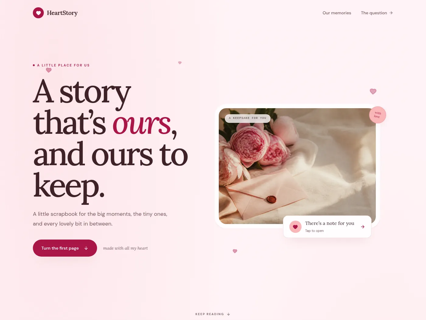 HeartStory Web Experience