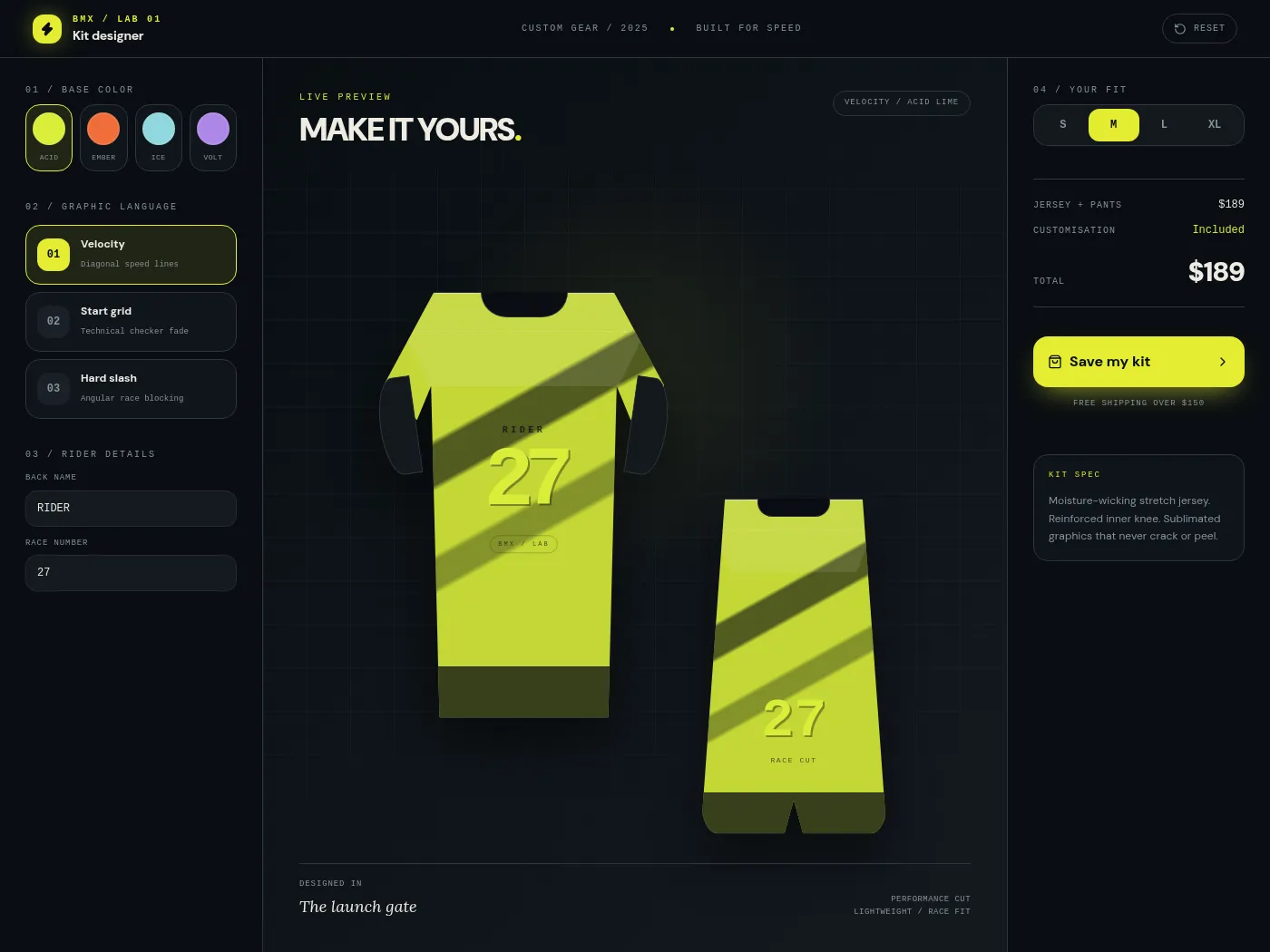 BMX Kit Designer