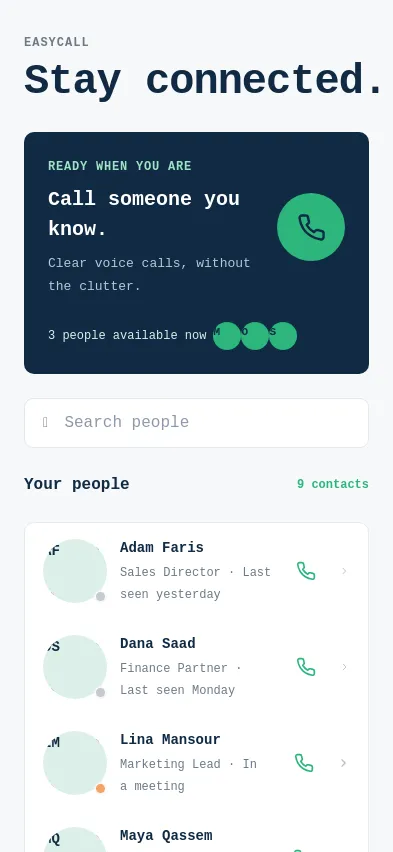 EasyCall Mobile App