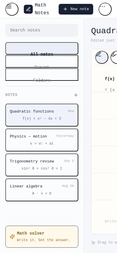 Math Note Clone