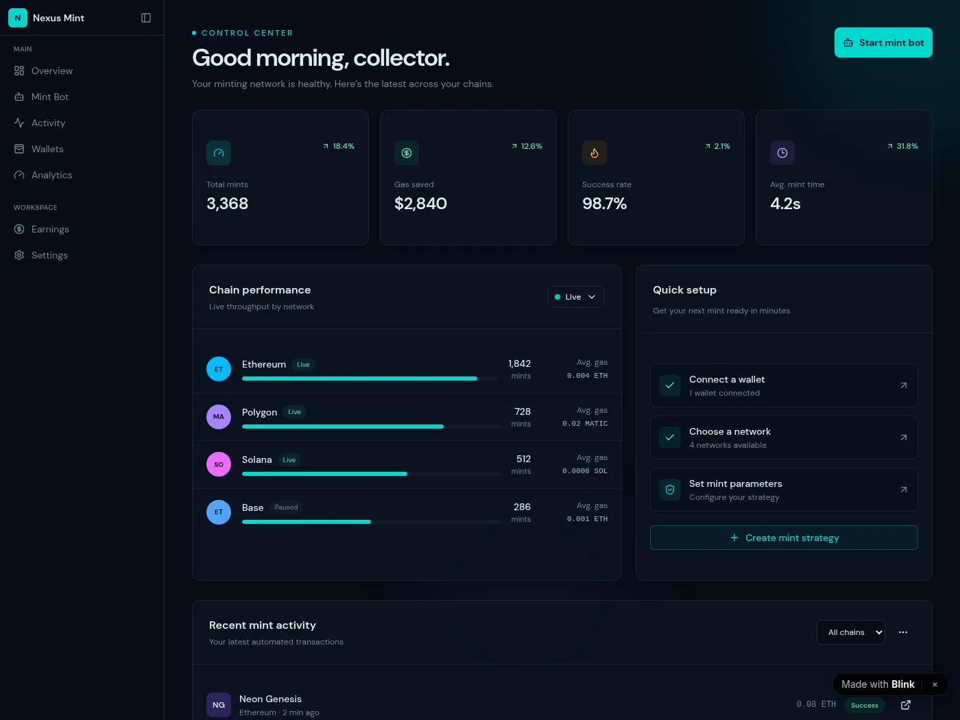 Multi-Chain NFT Mint Bot