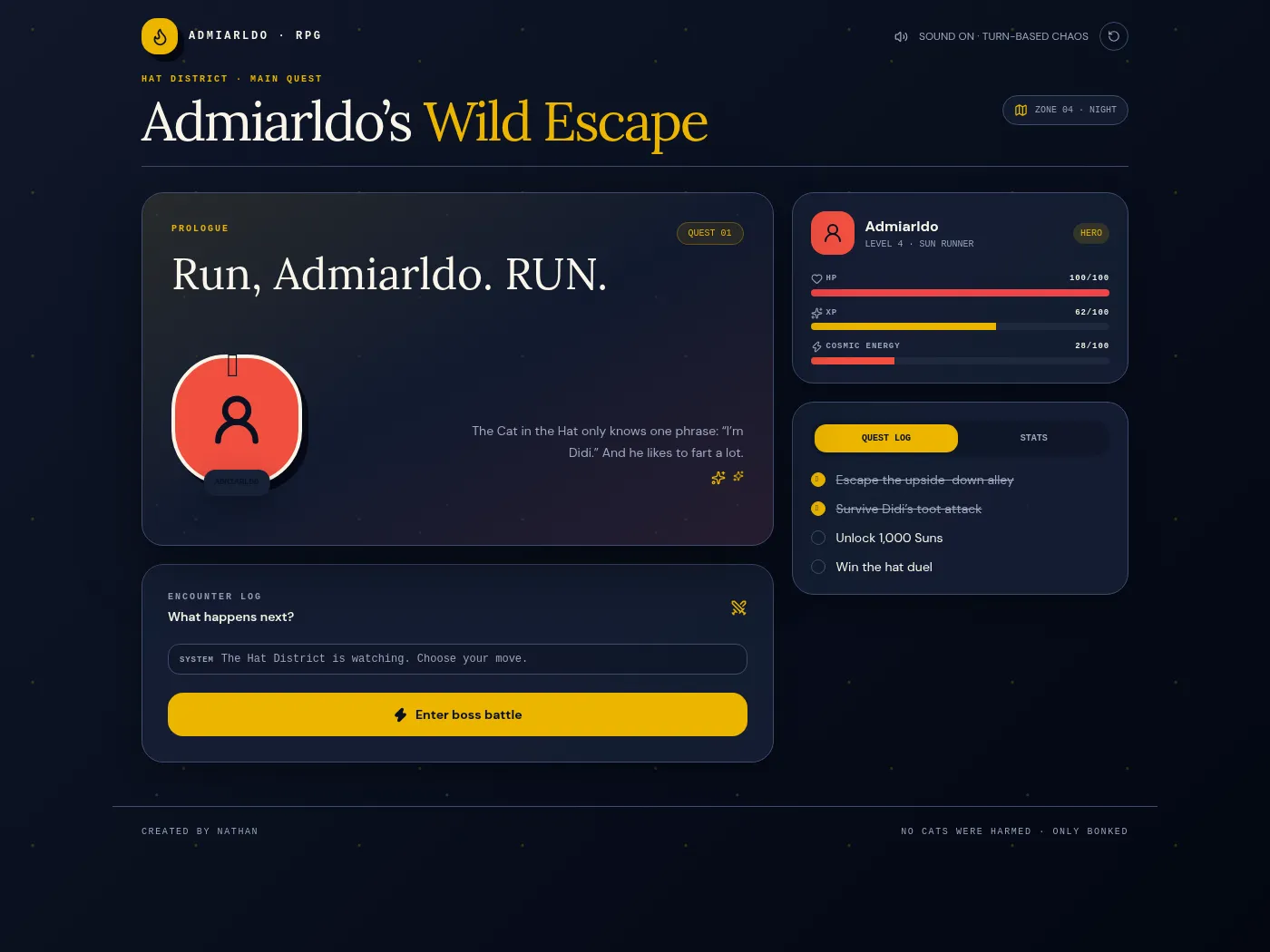 Admiraldo's Wild Escape