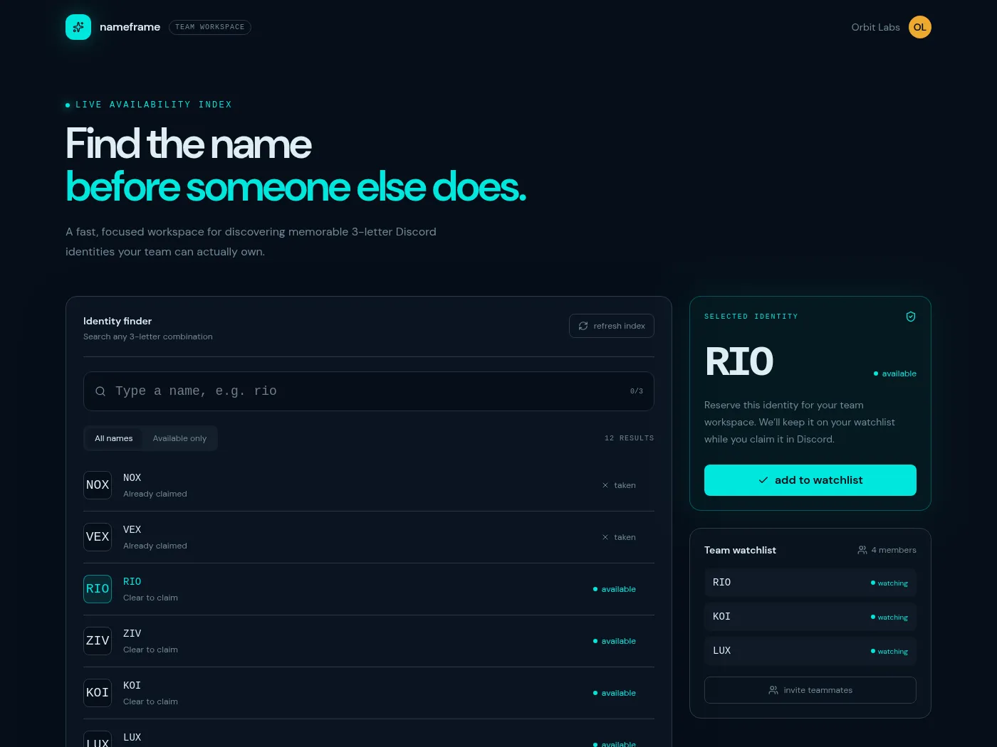 DiscordName Finder