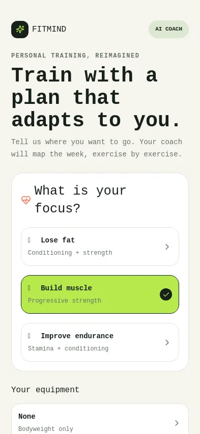 FitMind AI Trainer