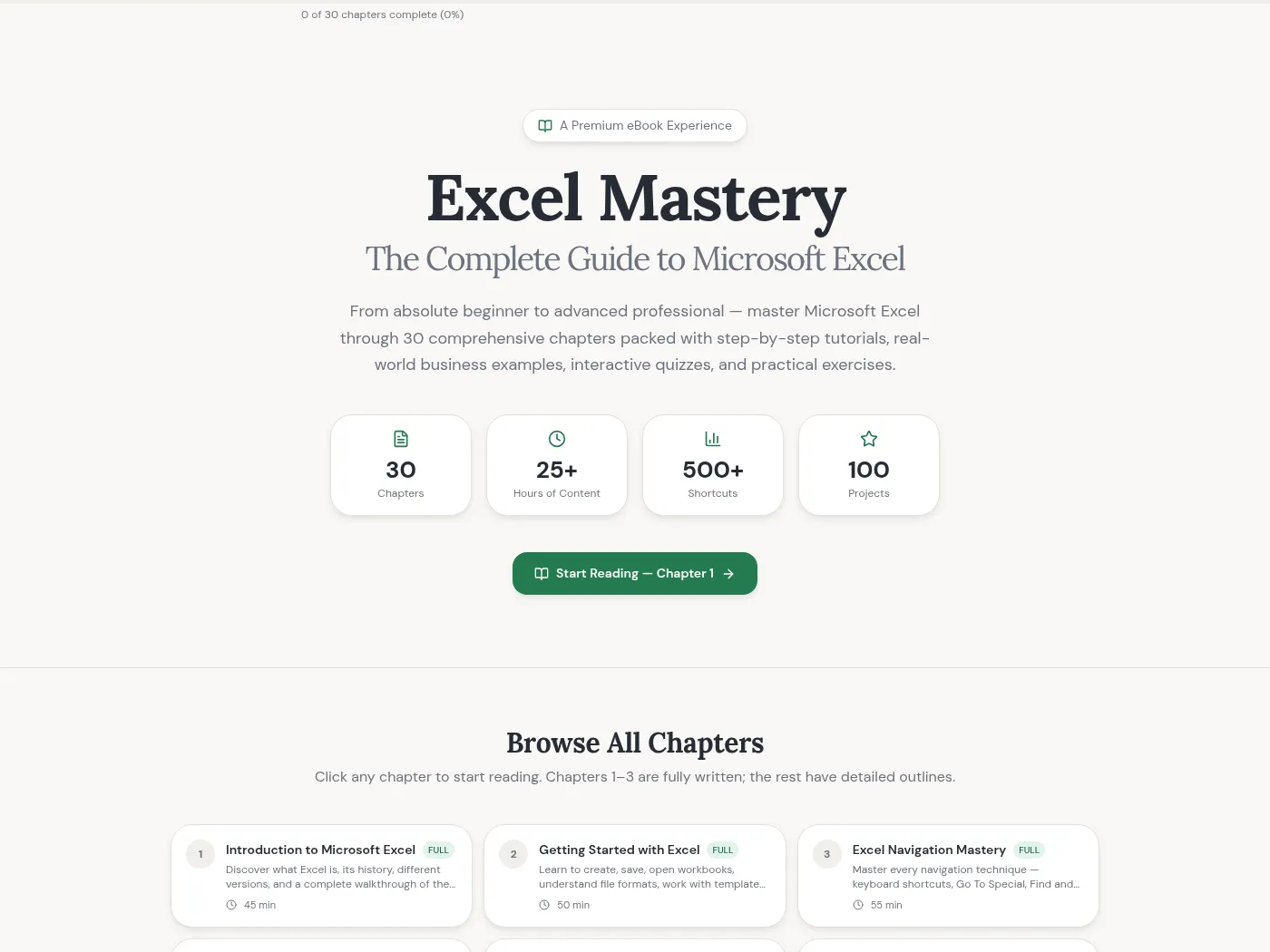 Excel Mastery eBook Studio
