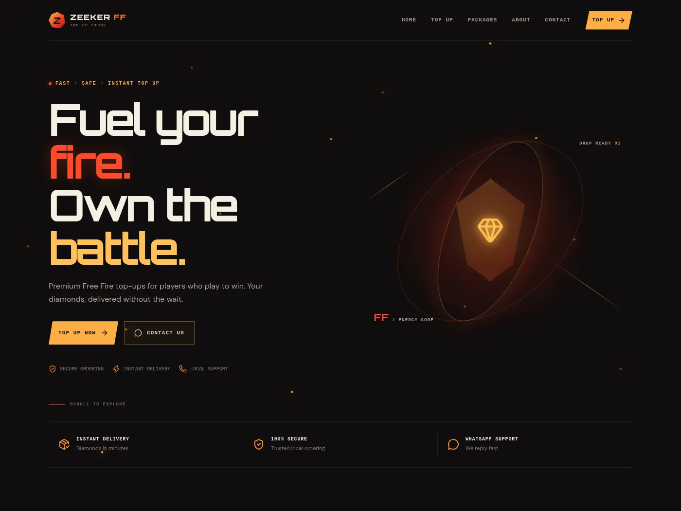 ZEEKER FF: Gaming Top-Up