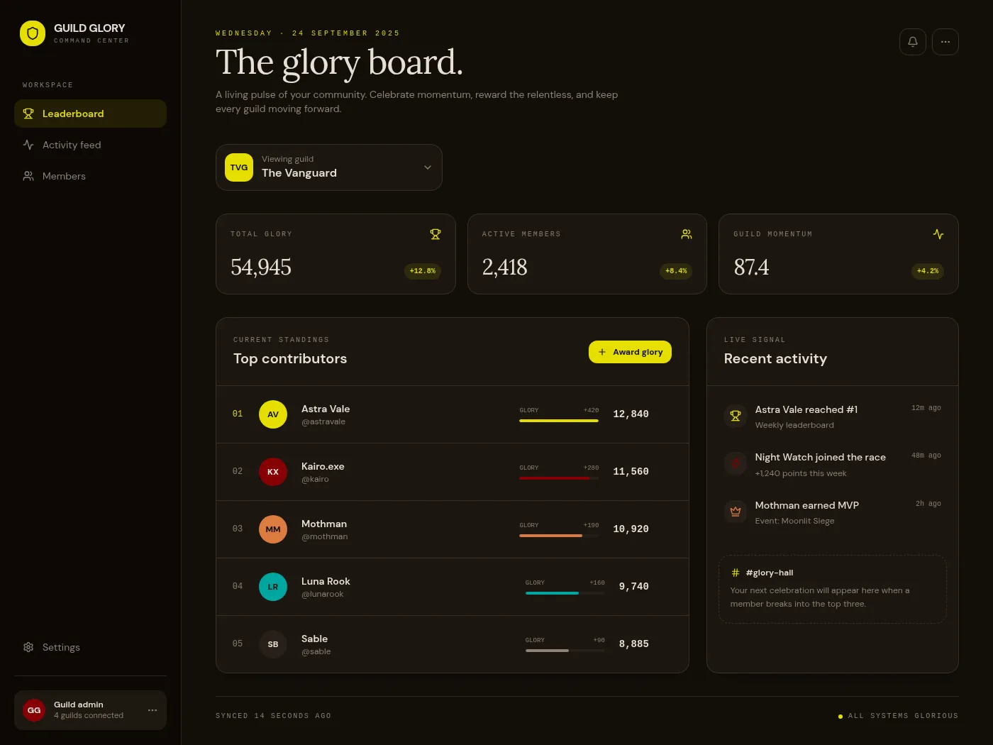 Guild Glory Bot