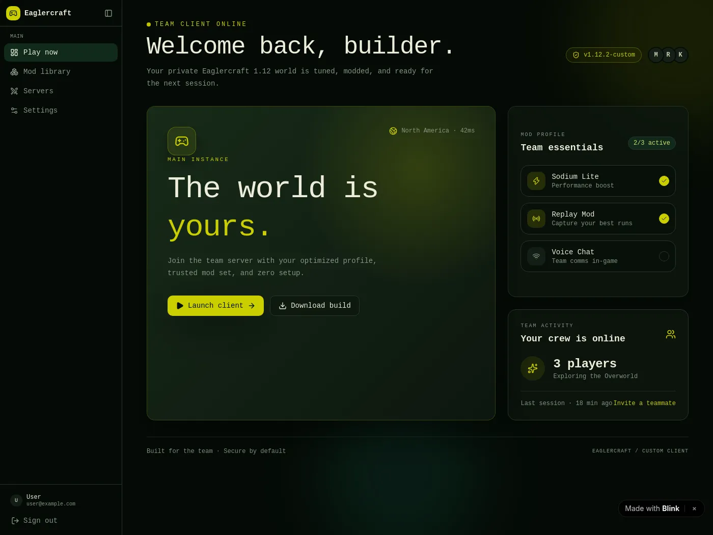 Eaglercraft Modded Web Client