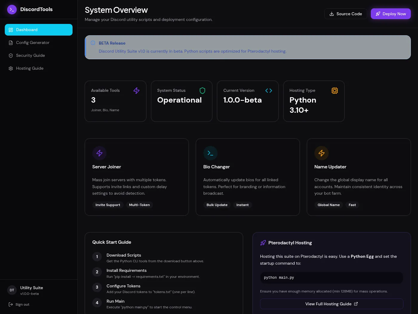 Discord Utility Suite