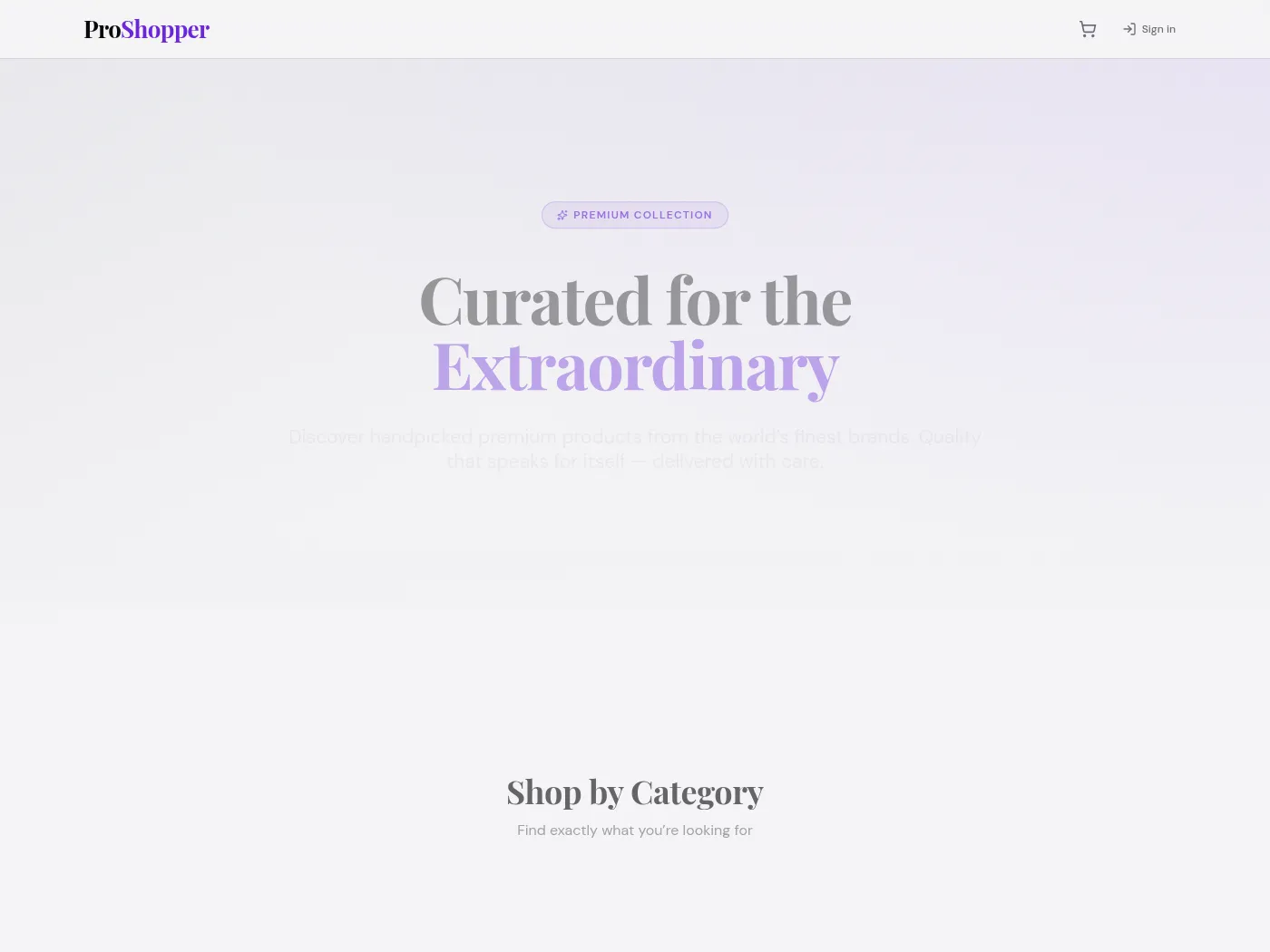 ProShopper E-Commerce