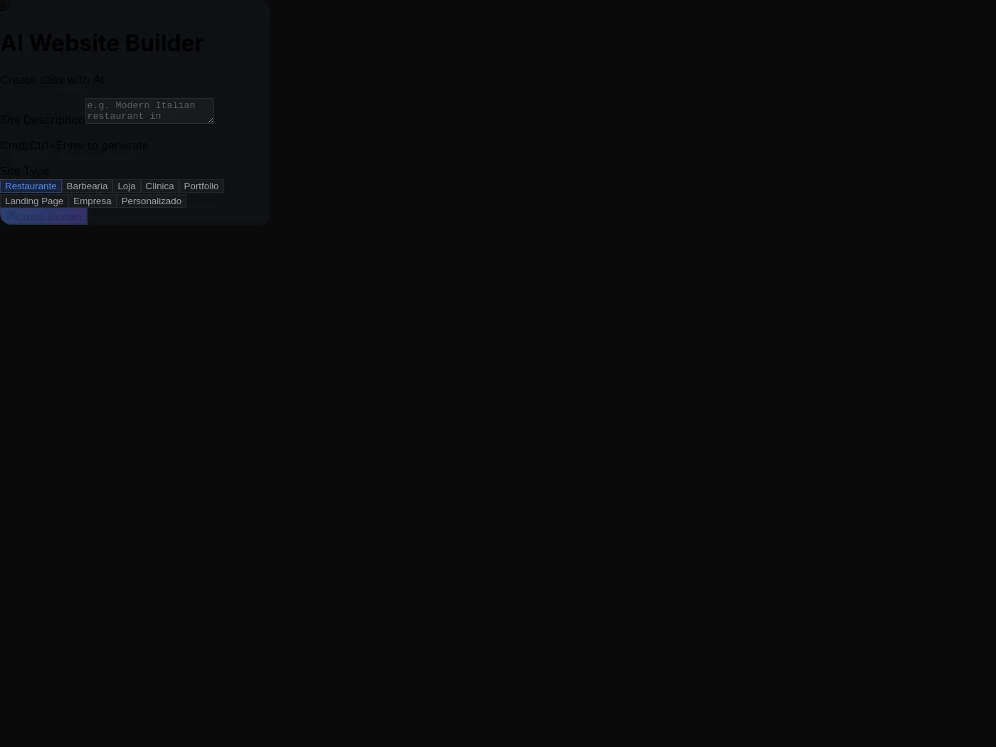AI Website Builder Extension