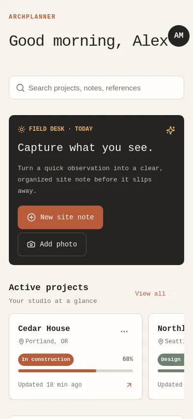 ArchPlanner Mobile