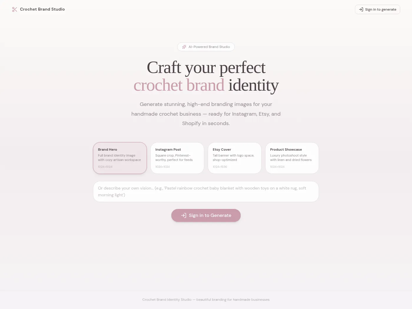 Crochet Brand Identity Studio