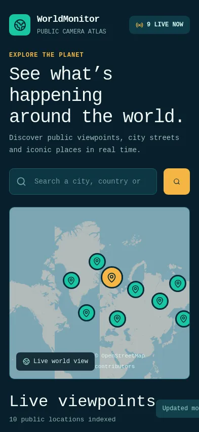 WorldMonitor Globe Viewer