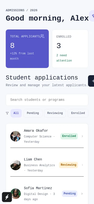 Student Enroll Mobile