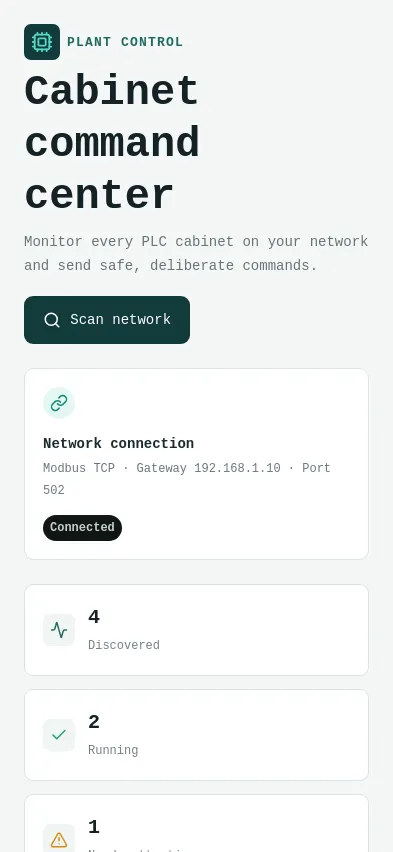 PLC Control Mobile App