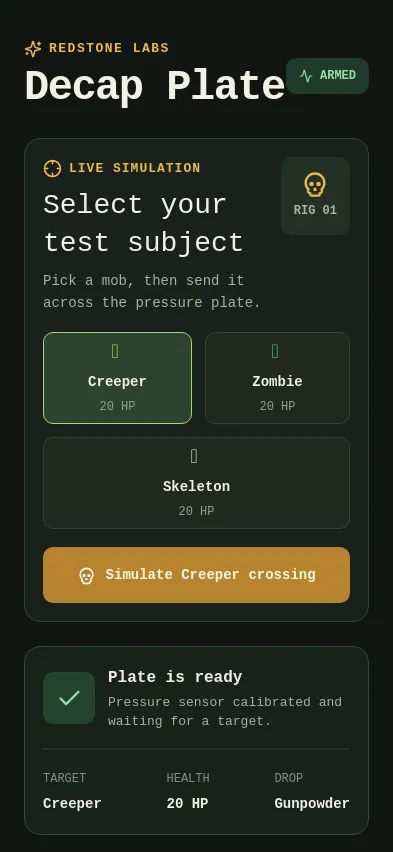 Mob Decap Pressure Plate