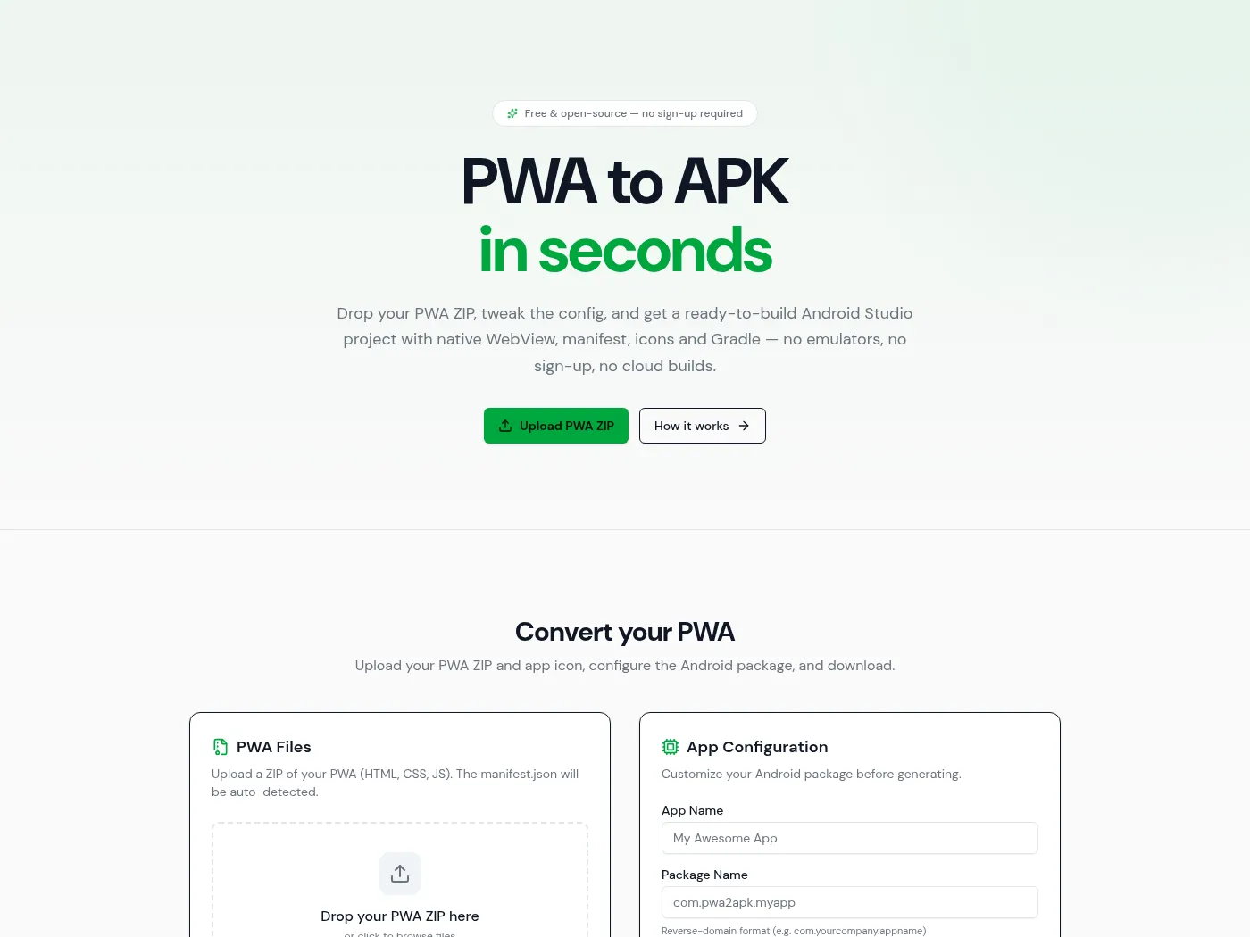 PWA to APK Converter