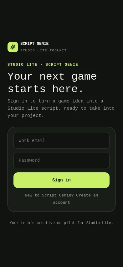 Studio Lite Script Genie