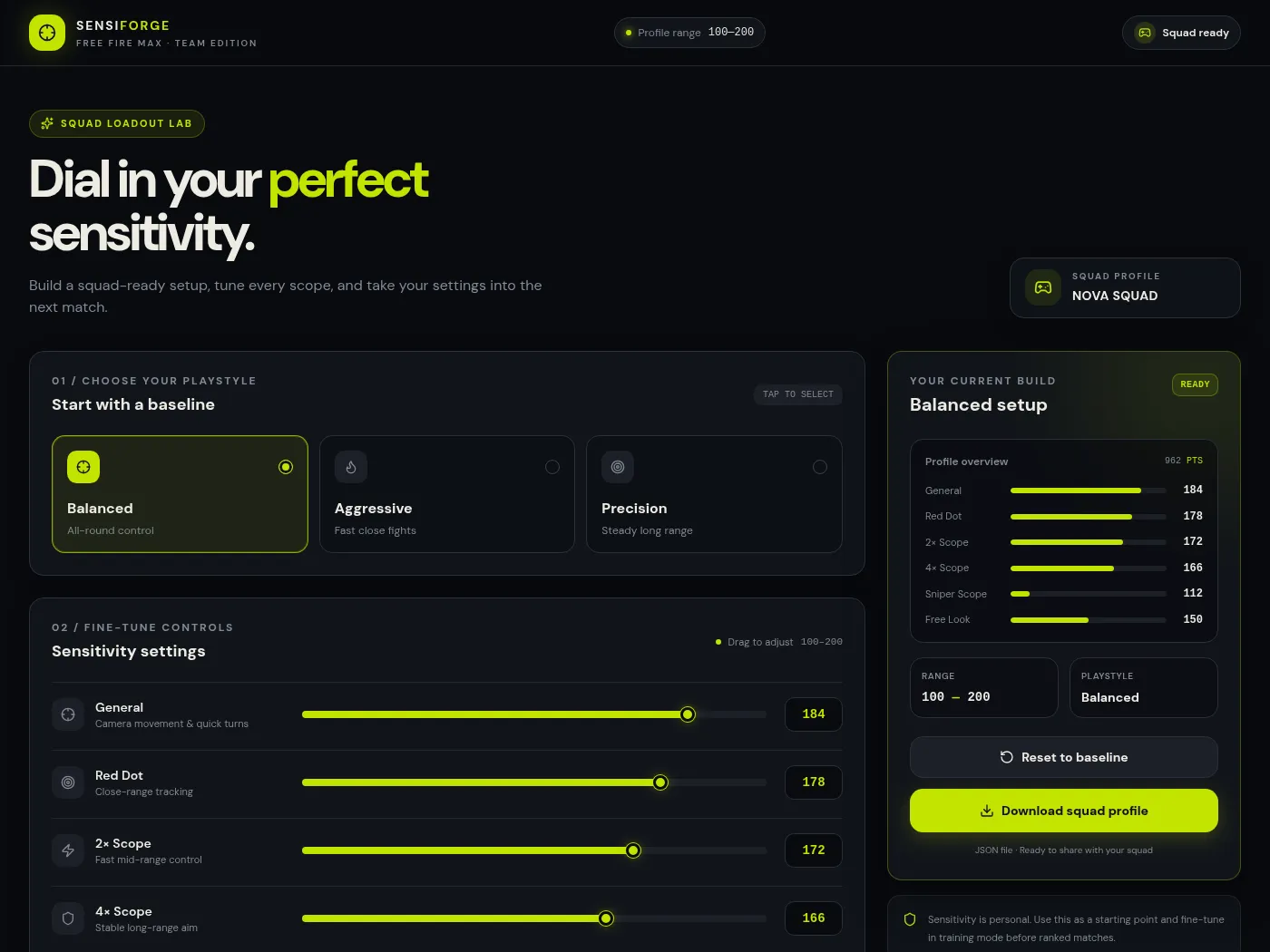 Pro Sensitivity Generator