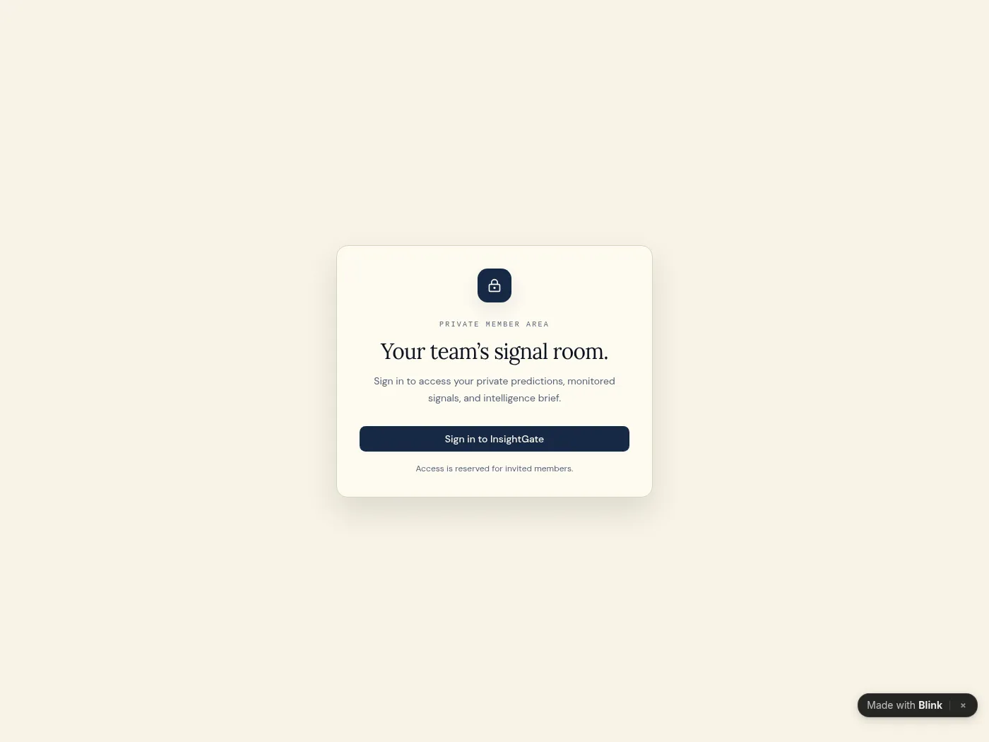 InsightGate Members Portal