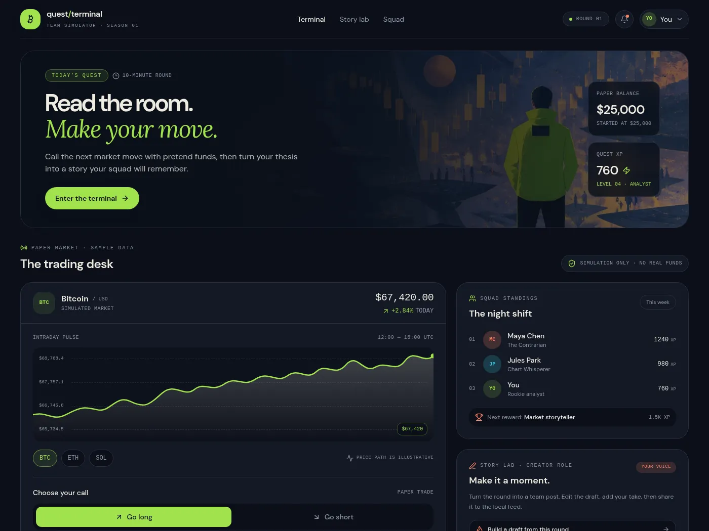 Crypto Quest Simulator