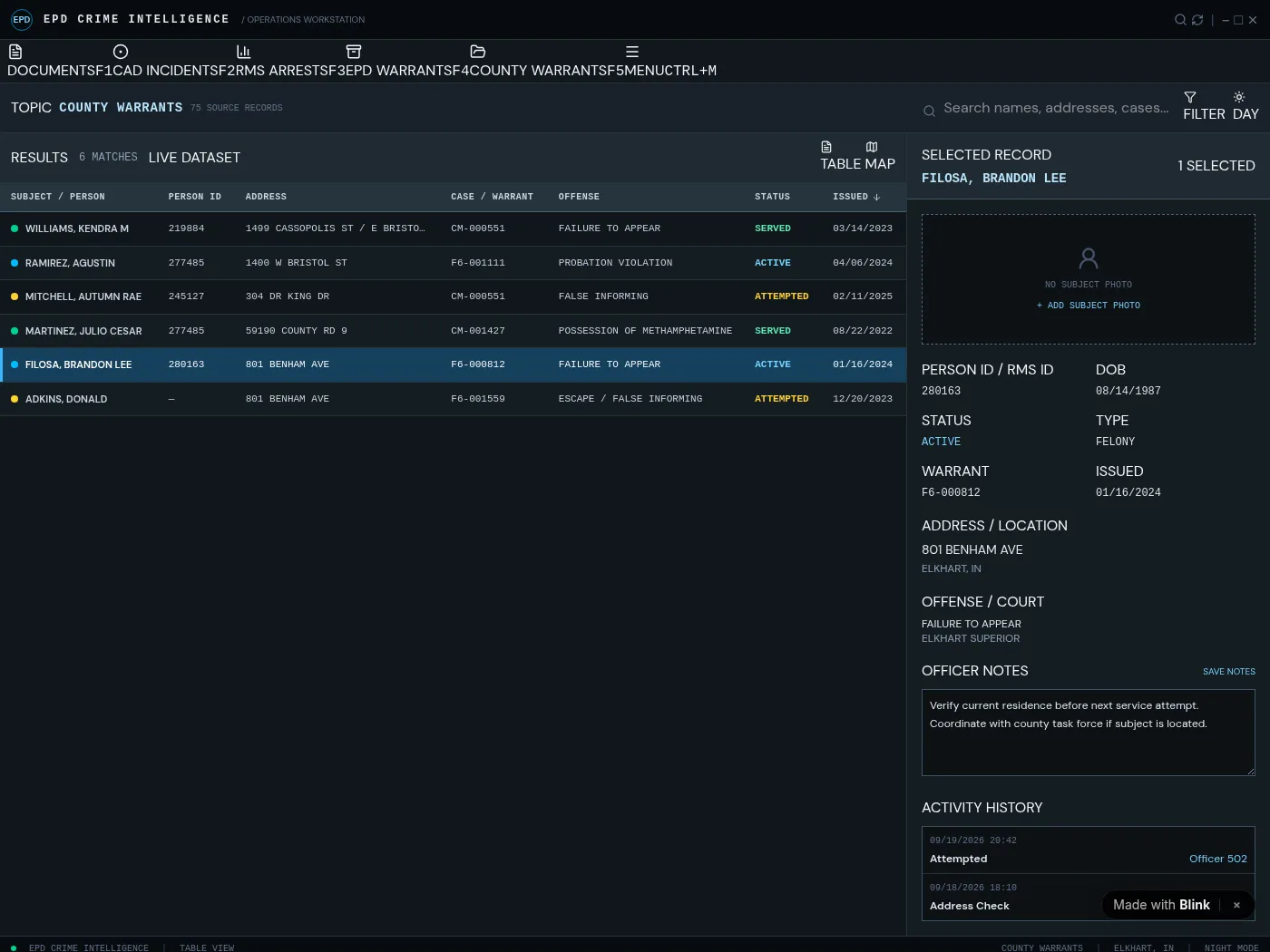 EPD Crime Intel Workstation