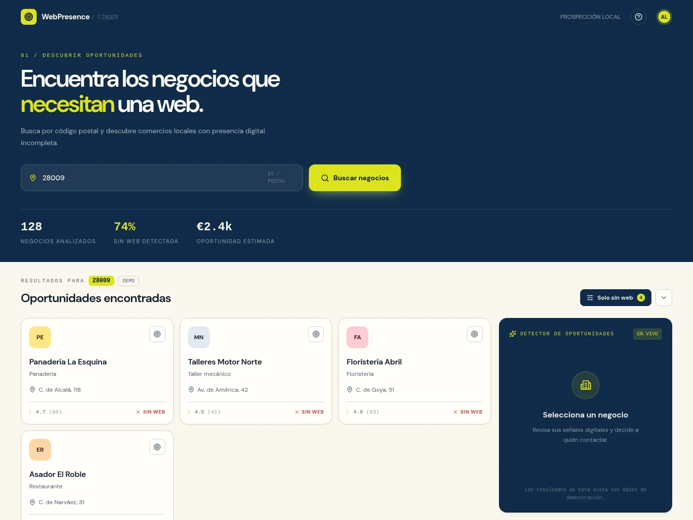 WebPresence Finder