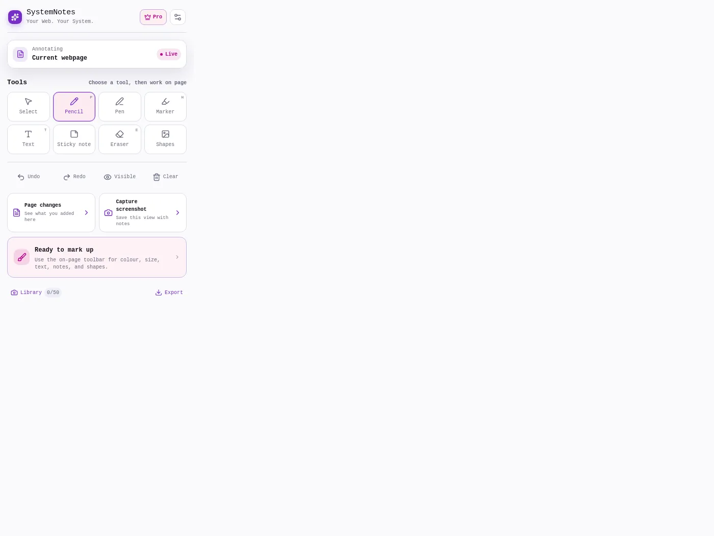 SystemNotes Extension