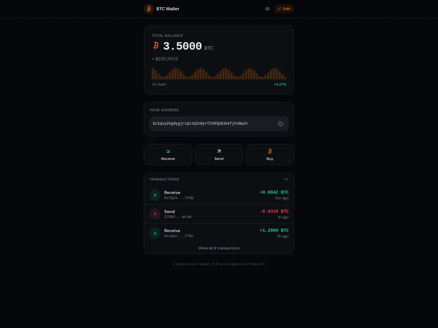 Crypto Brag Wallet