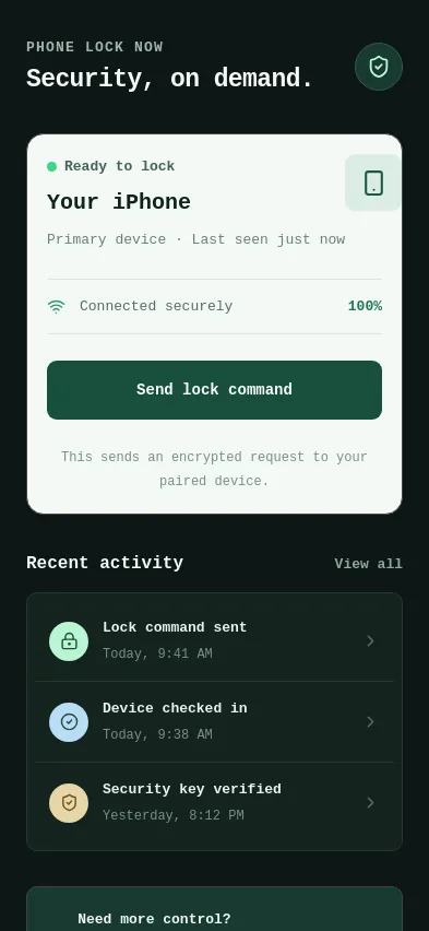Phone Lock Now