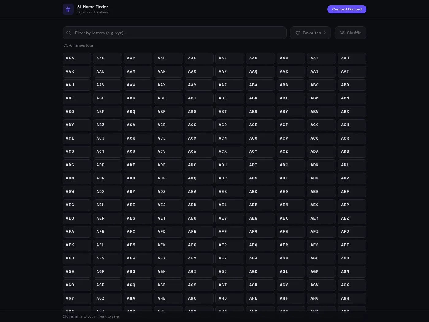 Discord 3L Name Finder
