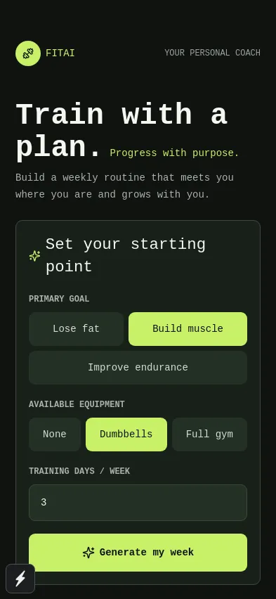 FitAI Workout Planner