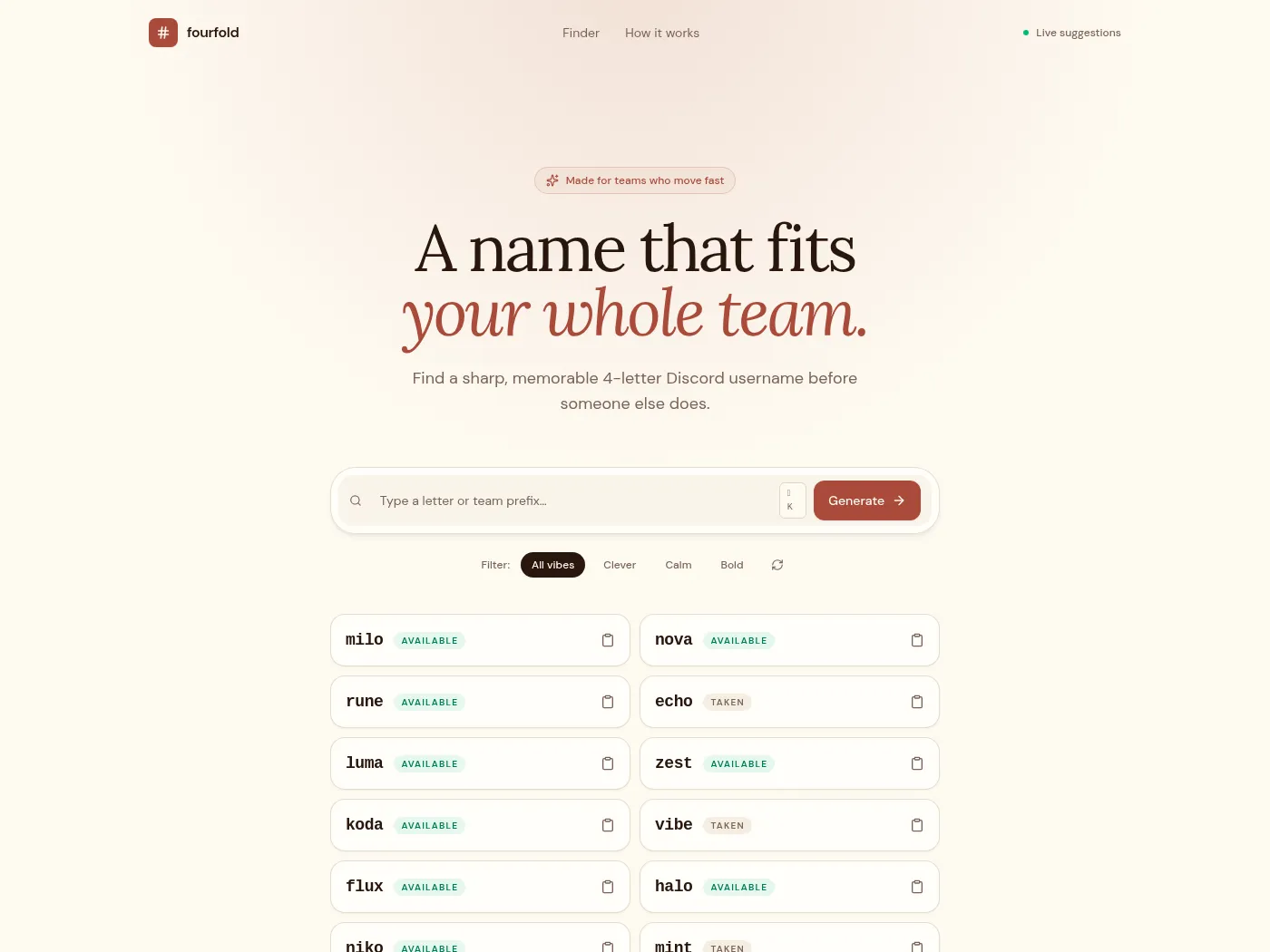 Discord Name Finder