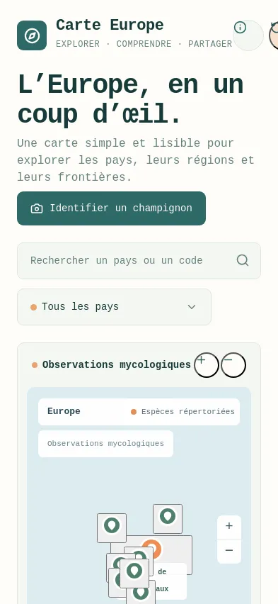 Carte Europe Claire