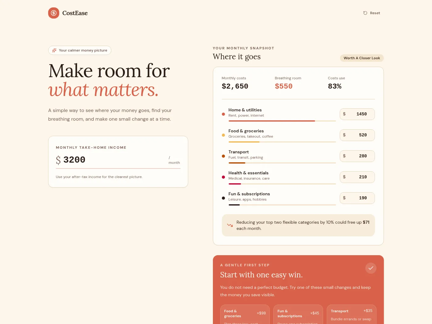 CostEase Calculator