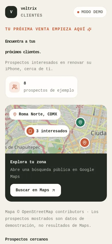 Veltrix Clientes Finder