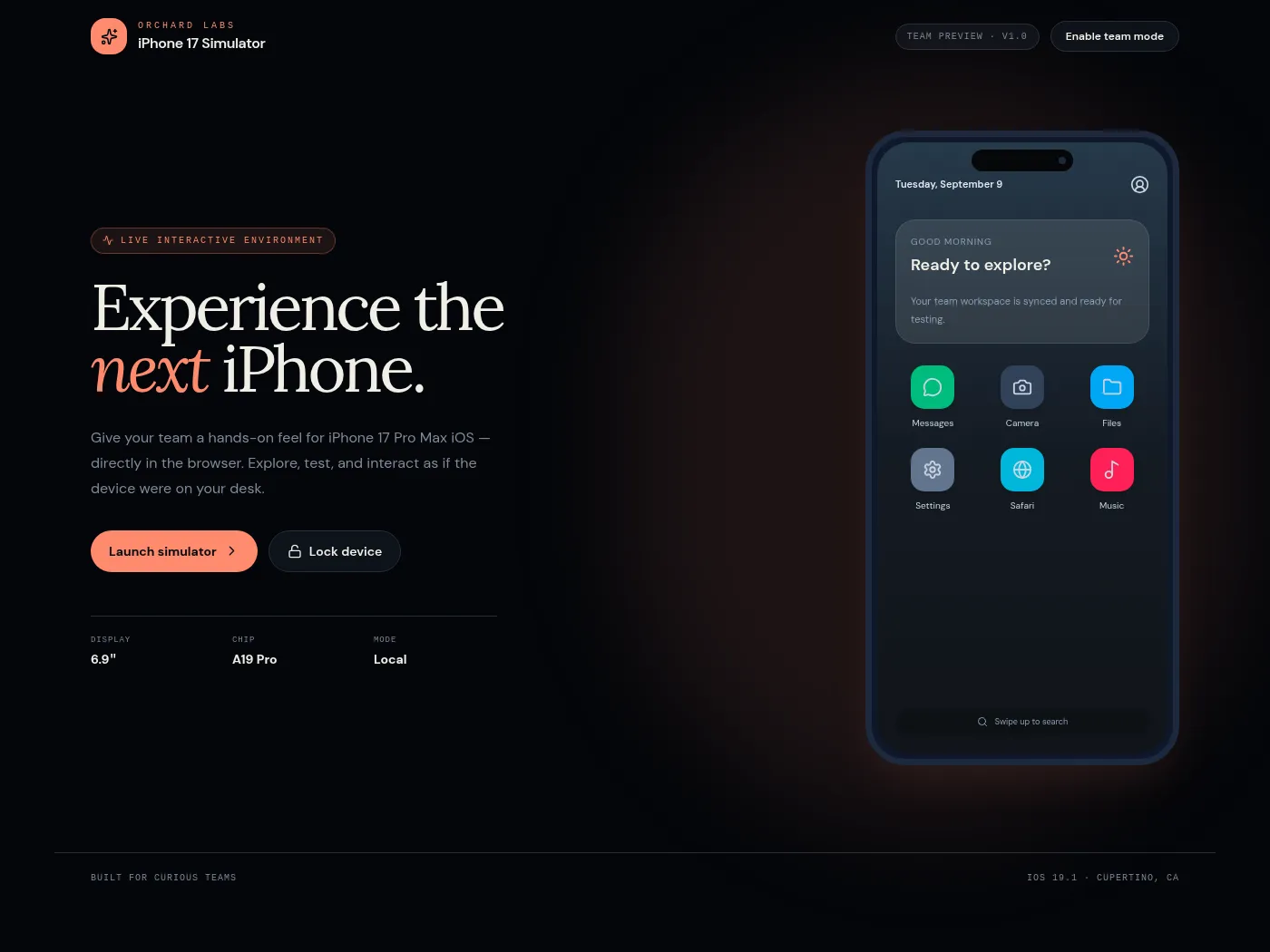 iPhone 17 Web Simulator
