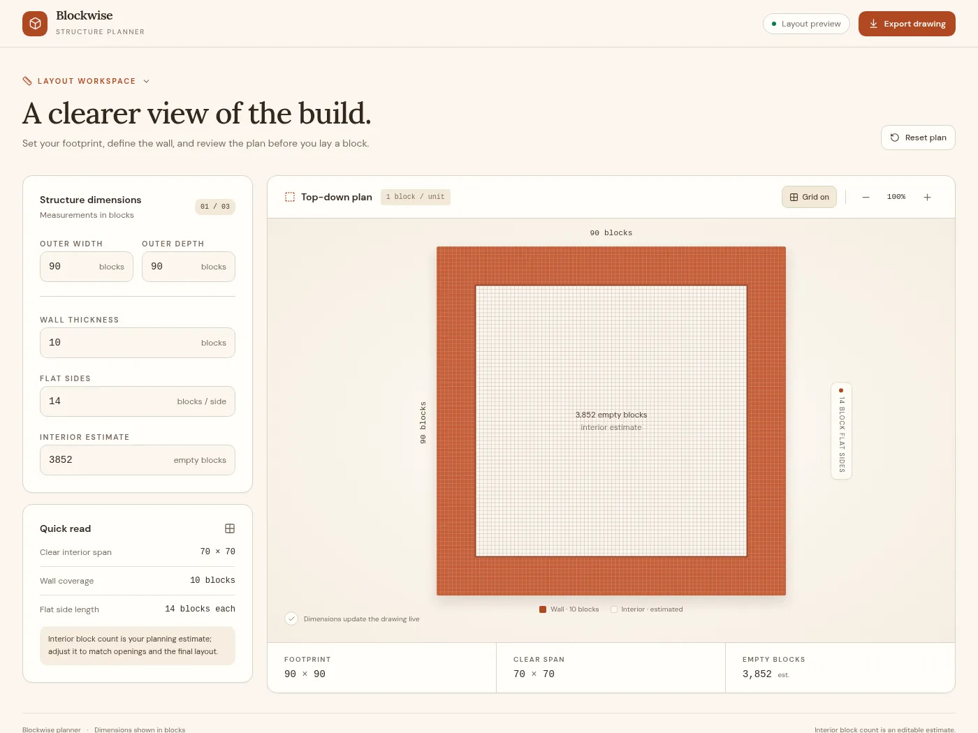 Block Structure Planner