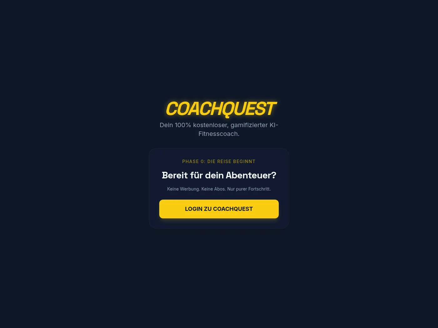 CoachQuest Fitness App