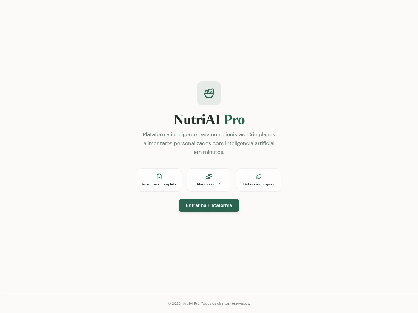 NutriAI Pro Platform