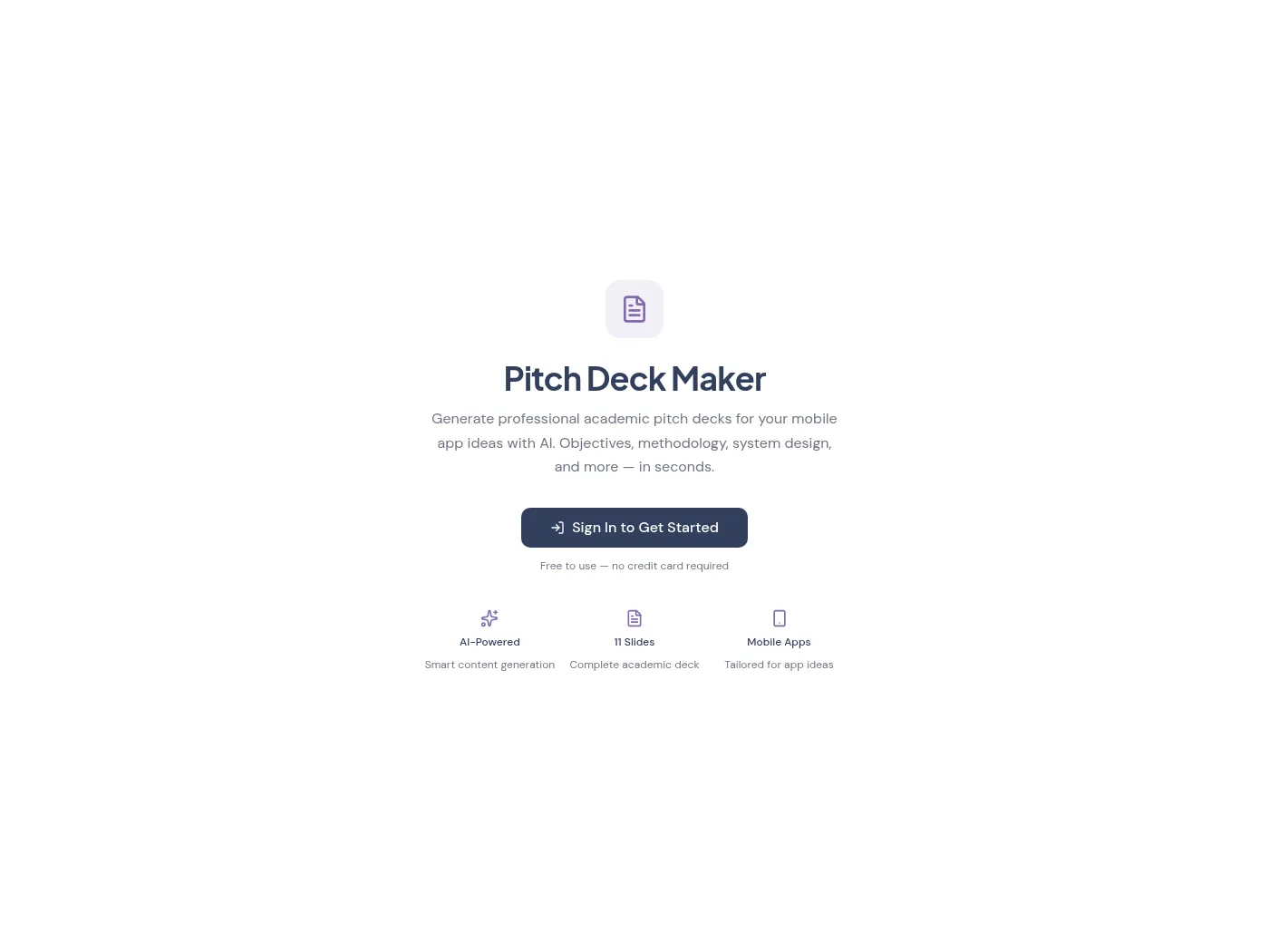 Investor Pitch Deck Maker