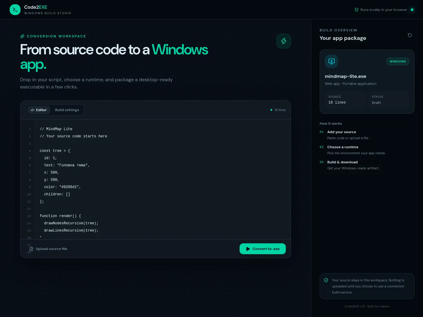 Code2EXE Converter