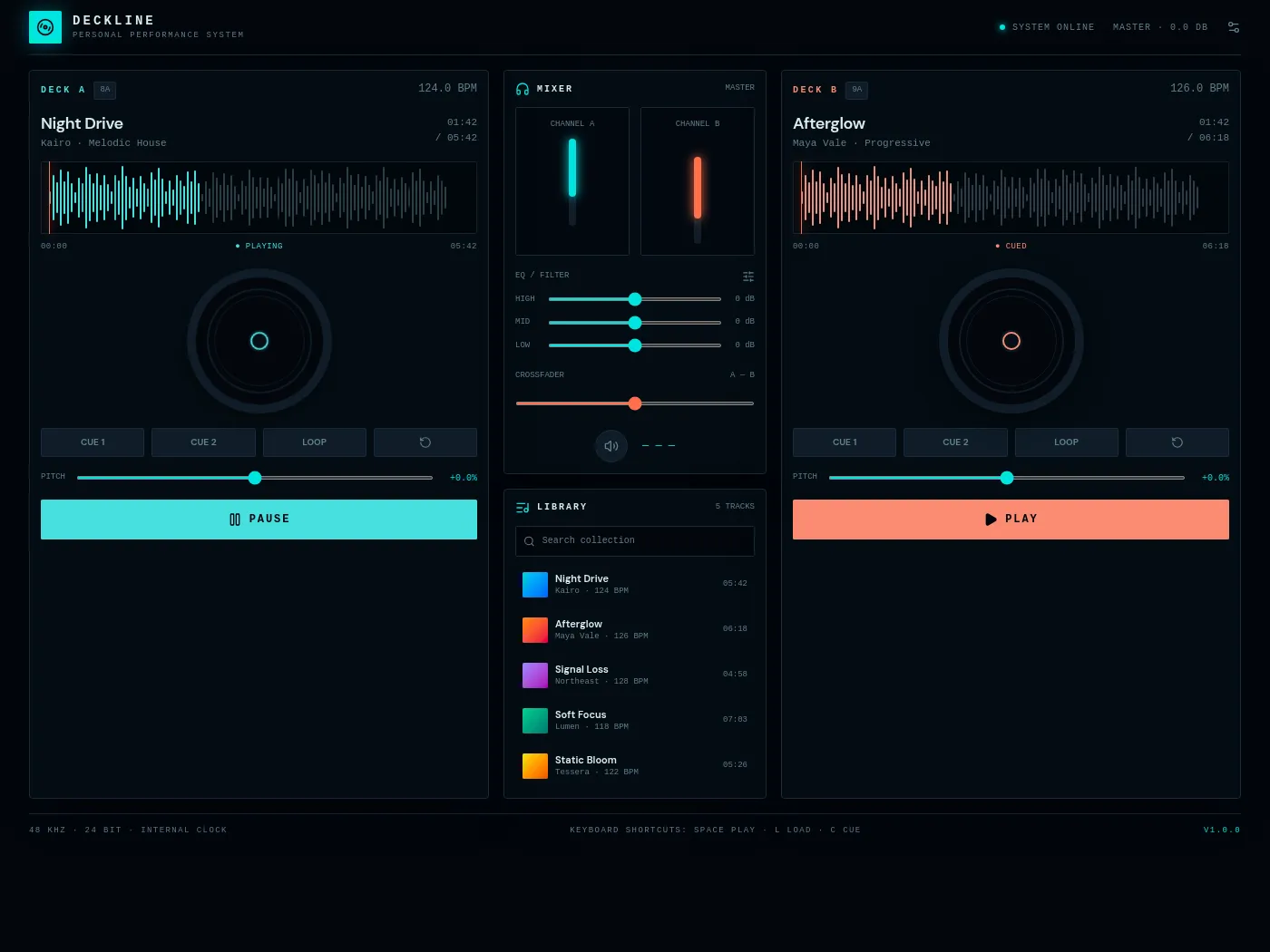 Virtual DJ Deck Simulator