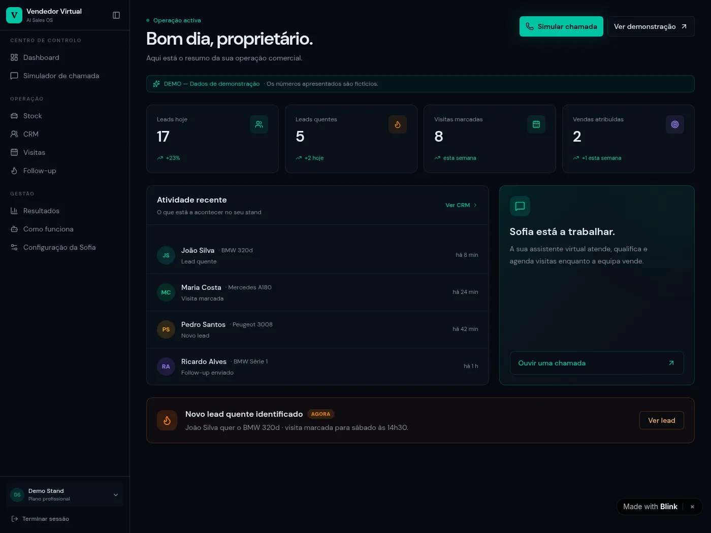 Vendedor Virtual Demo SaaS