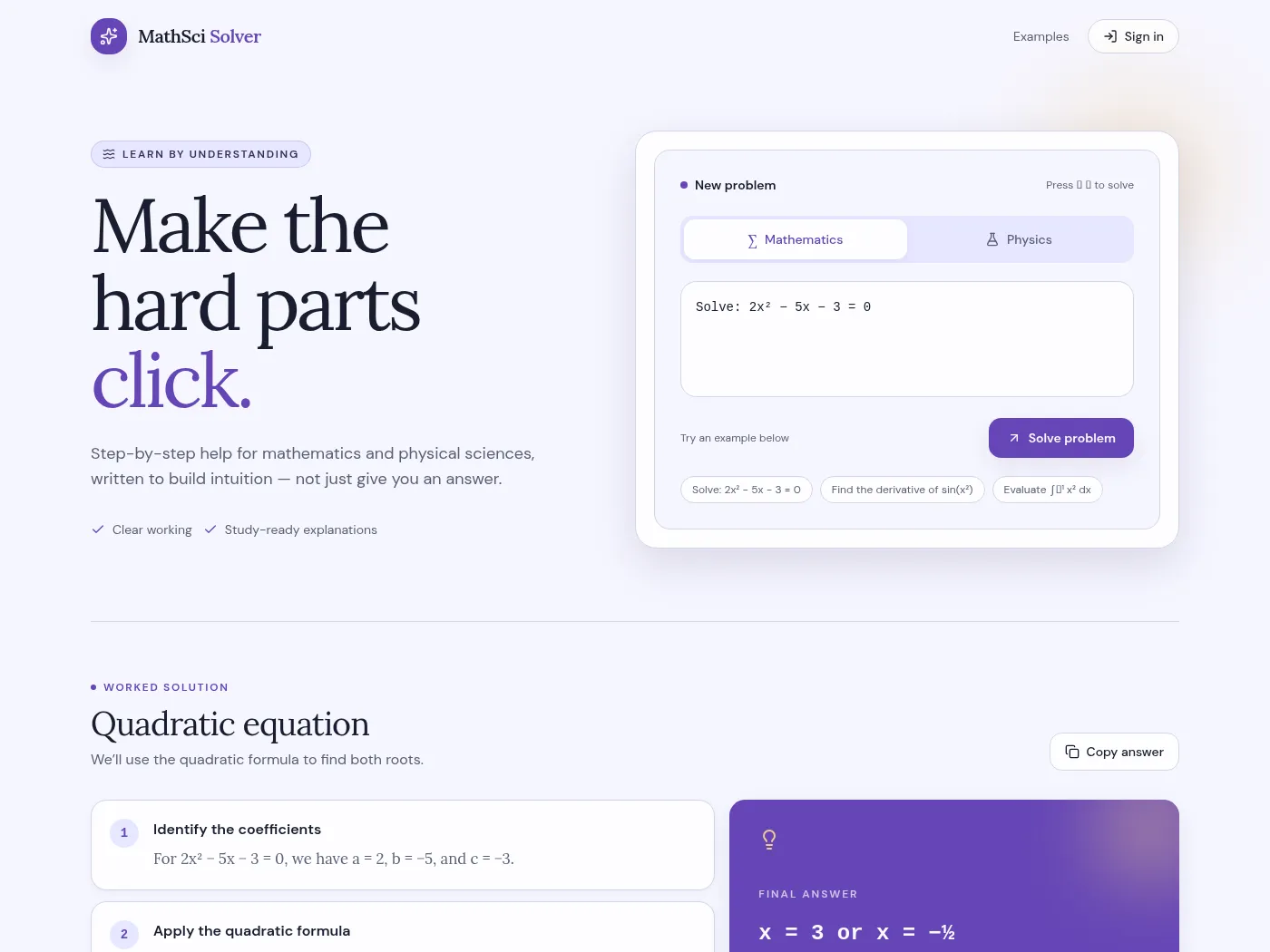 MathSci Solver
