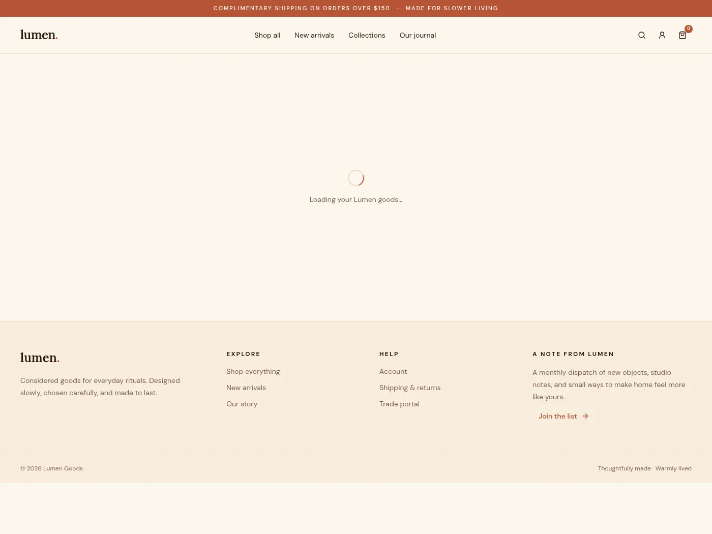 Lumen Goods E-Commerce